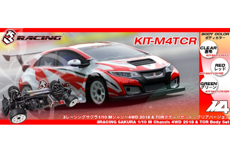 3racing Sakura 1/10 M Chassis 4WD & TCR Body Set